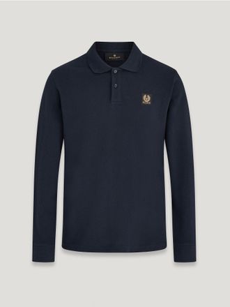 Belstaff Belstaff Polo À Manches Longues pour homme Piqué de coton Bleu encre foncé Taille 3XL