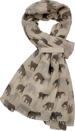 GFM &Eacute;charpe imprim&eacute;e Elephant Desgn pour femme EL-78-Beige marron(EL-78-TRKEK)