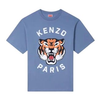 Kenzo Homme, Tops, Bleu, Taille: L Lucky Tiger Oversize T-Shirt