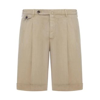 Pantaloni Torino Homme, Shorts, Beige, Taille: S Shorts bottoni