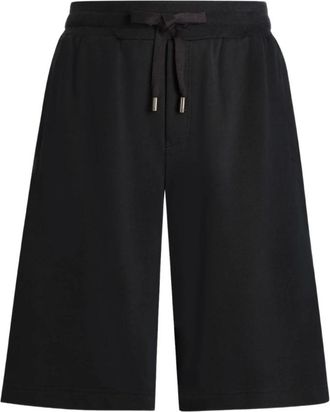 Dolce & Gabbana Homme, Sport, Bleu, Taille: L Fleece Bermuda Shorts