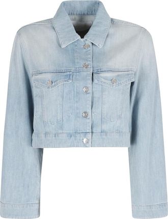 Dondup Femme, Vestes, Bleu, Taille: 36 FR Giubbino Regular en Denim