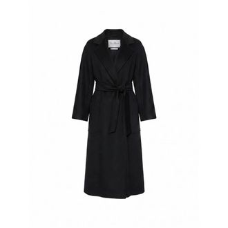 Max Mara Belted Manteaux - Femme - Manteaux - Noir - Taille: 38 FR
