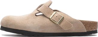 Birkenstock Femme, Chaussures, Beige, Taille: 43 EU Boston BS Suede Leather Sand Castle