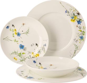 Rosenthal Brillance Fleurs des Alpes Set 4-tlg. mit Fahnen- und Coupteller