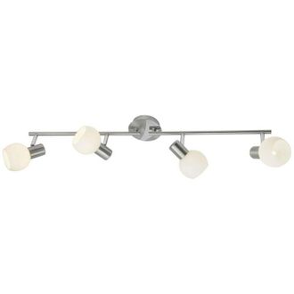 Brilliant Lampe Tiara Spotrohr 4flg eisen/wei&szlig; 4x D45, E14, 40W, geeignet f&uuml;r Tropfenlampen (nicht enthalten) Arme drehbar / K&ouml;pfe schwenkbar - Brilliant