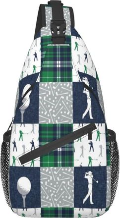 AOOEDM Lustiger Golf-Sport-Sling-Rucksack, Golf-Brusttaschen, Umhängetasche, Büro, Arbeit, Reisen, Wandern, Tagesrucksack für Damen und Herren