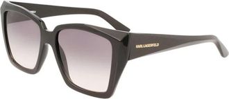 Karl Lagerfeld Femme, Accessoires, Noir, Taille: 55 MM Kl6072S Lunettes de soleil