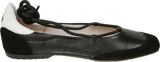 Patrizia Pepe Femme, Chaussures, Noir, Taille: 38 EU Ballerines &agrave; lacets