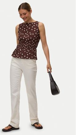 Vero Moda Bluse Elisa 10347963 Dunkelbraun Loose Fit
