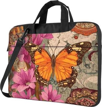 Generic Sac vintage pour ordinateur portable de 15,6 pouces avec bandouli&egrave;re - Housse de protection antichoc pour ordinateur portable de 15,6 - Pour homme et 