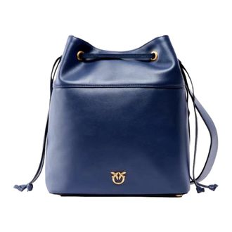 Pinko Secchiello Mini Vitello Morbido - - Bags - Damen - Blau - ONE SIZE