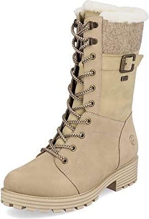 Remonte Femme Bottes D0W72, Dame Bottes dhiver,Semelle int&eacute;rieure Amovible,Hydrofuge,remonteTEX,Bottes dhiver,Chaud,tex,Beige,38 EU / 5 UK