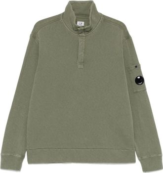 C.P. Company C.p. Company, Homme, Sweatshirts et sweats &agrave; capuche, Vert, Taille: 2XL SweaT-shirt Lens