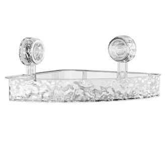 Generic Gewellter Saugnapf-Aufbewahrungshalter, leichtes, luxuri&ouml;ses Gletschermuster im Gletscherstil, Saugnapfregal ohne Bohren, Badezimmer-Saug-Aufbewahrung