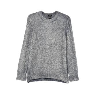 Avant Toi Boucl&eacute; Pullover mit Rundhalsausschnitt - - Knitwear - Herren - Grau - M