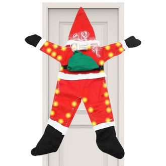 Generic Kletternde Weihnachtsmann-Dekoration - Weihnachts-Hängefigur, animierte Outdoor-Display-Requisite, Klassische Weihnachts-Wanddekoration, lebensechte W