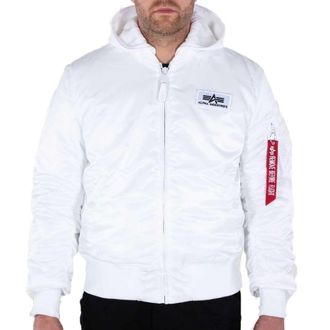 Alpha Industries MA-1 ZH Back Print Bomberjacke für Herren White/Black