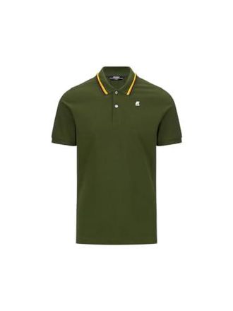 K-Way Polo &agrave; manches courtes piqu&eacute; de coton stretch pour homme, mod&egrave;le Jud de lFit Slim, couleur vert cypr&egrave;s., Cypress vert, Medium