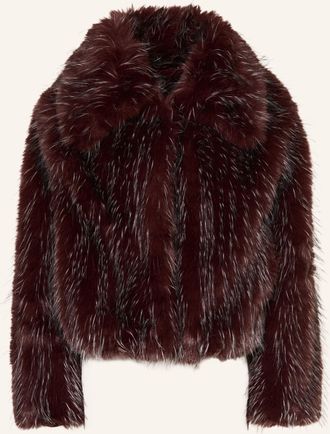 HUGO BOSS Kunstfell-Jacke Cefura rot