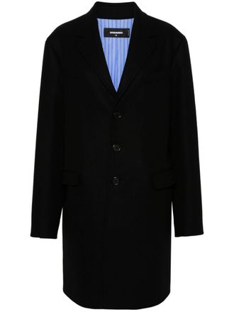 Dsquared2 manteau à simple boutonnage - Noir