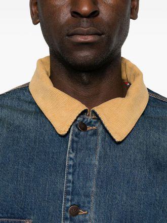 Emporio Armani Denim with Corduroy Collar Jacket - Navy