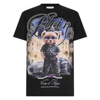 Philipp Plein Rundhals-T-Shirt Teddy - - Tops - Herren - Schwarzk - 2XL