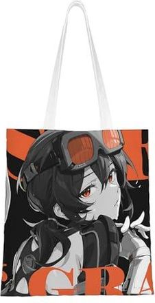 Generic 40.6 X 38.0 cm Canvas Totes Hand Shopping Bag With All Roles Print Zenless Zone Zero Impression For Daily Shopping Shoulder Bag