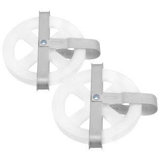 FOMIYES 2 St&uuml;ck Outdoor W&auml;scheleinen Rollen mit Tiefer Nut Rostfreie Seilrolle f&uuml;r W&auml;scheseil Langlebige W&auml;schetrockner Riemenscheiben zur Sicheren Kleiderauf