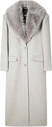 Patrizia Pepe Femme, Manteaux, Gris, Taille: 38 FR Manteau en m&eacute;lange de laine - Coupe droite oversize