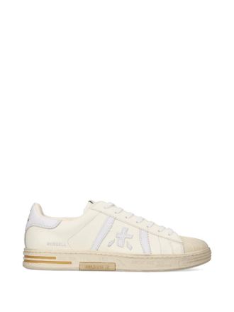 Premiata Mens Sneakers Russell White Leather Upper: Calfskin Trainers