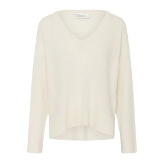 MY ESSENTIAL WARDROBE Femme, Pulls, Beige, Taille: 40 FR V-neck Tricots