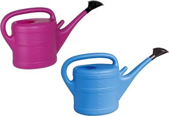 Kova&T 2X Gießkanne 10L LILA + HELLBLAU + 1x KÜHLSCHRANKMAGNET! Giesskanne Kunststoff für groß & klein Garten & Zimmerpflanzen Gießkannen Gieskanne Gieskanne