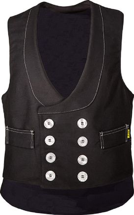 Job Zunftweste Soft-Doppel-Pilot schwarz mit Nierenschutz 62