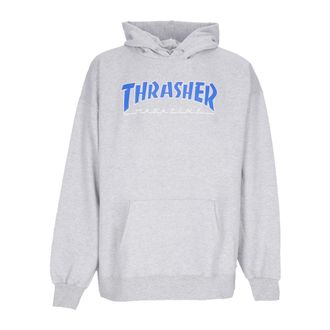 Thrasher Hellgrau/Blauer Hoodie mit Verstellbarer Kapuze - - Sweatshirts & Hoodies - Herren - Grau - XL
