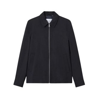 Les Deux Dunkelblaue Herringbone Coach Jacke - - Jackets - Herren - Blau - XL