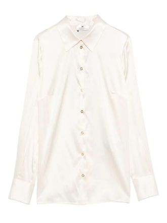 Elisabetta Franchi Satinhemd mit Schleife - Nude