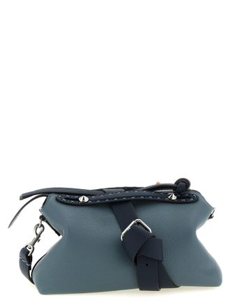 Fendi Womens By The Top Handle Bag Blue Calfskin Leather