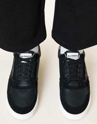 AllSaints Regan - Baskets basses - Noir/gris