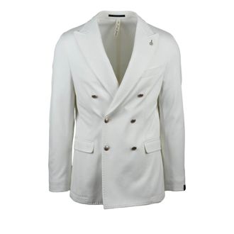 Paoloni Homme, Vestes, Blanc, Taille: M Veste Double-Boutonnage