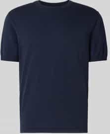 Christian Berg T-Shirt mit geripptem Rundhalsausschnitt