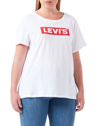 Levi's Plus Size Damen Pl Perfect Tee T-Shirt, Weiß (Pl Box Tab White), 1X