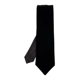 Giorgio Armani Samt Krawatte - - Accessories - Herren - Schwarzk - ONE SIZE