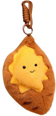 Generico Porte-cl&eacute;s en peluche - Adorable en peluche douce - Porte-cl&eacute;s en peluche r&ocirc;ti pour femmes, hommes, filles, salon, chambre, &eacute;tag&egrave;re, table et studio