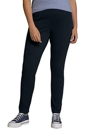 Ulla Popken Pantalon de Base étroit, Noir, 50W / 30L Femme