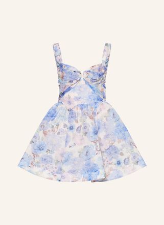 Zimmermann Kleid Rebellion Mit Leinen Und Seide blau