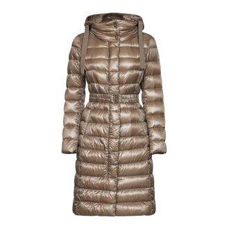 Herno Manteau matelass&eacute; en duvet coupe trap&egrave;ze - Femme - Manteaux - Brun - Taille: 42 FR