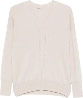 Drumohr Pullover mit V-Ausschnitt - Nude