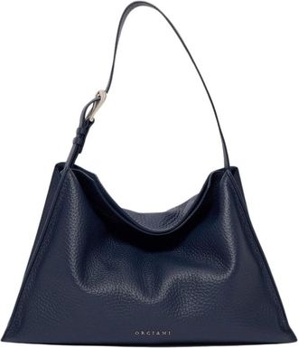 Orciani Femme, Sacs, Bleu, Taille: ONE Size Trinity Soft Midi Shoulder Bag