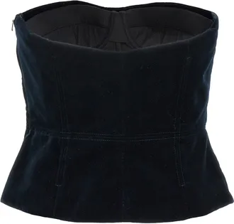 Tom Ford Velvet Strapless Top - Navy